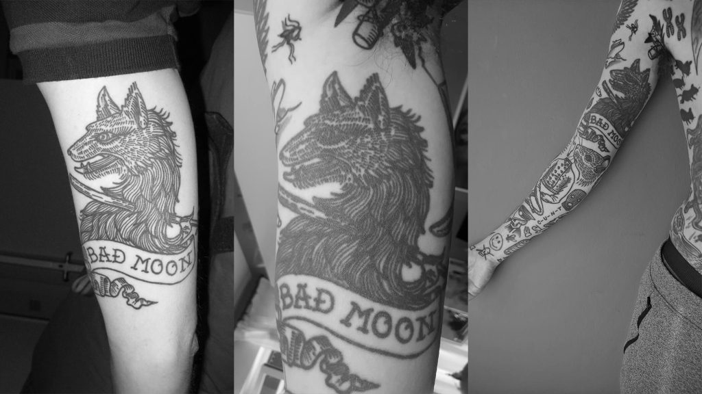 "Bad Moon" Wolf Tattoo | Tom Fogarty Blog